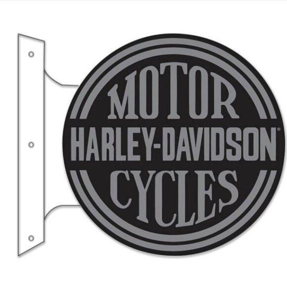 Wall Decor | Vintage Retro Double Sided Harley Davidson Motorcycles ...